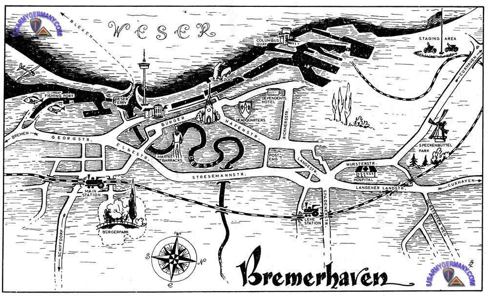 USAREUR Installation Maps - Bremerhaven 1965